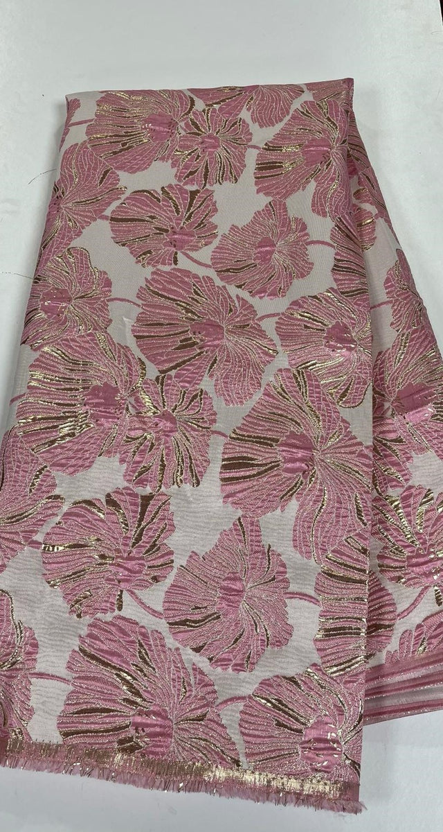Baby Pink Brocade Lace – Rose African Fabrics